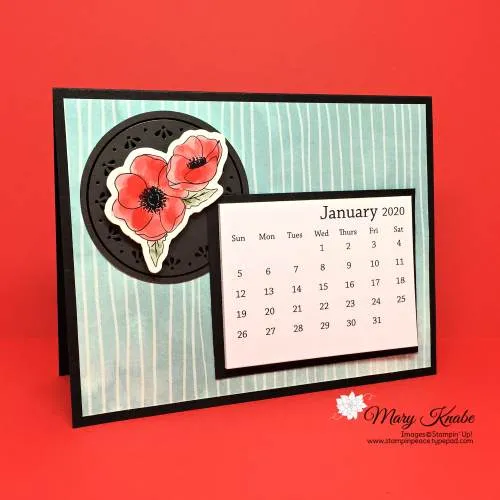 2020 Desk Top Calendars featuring Peaceful Poppies DSP